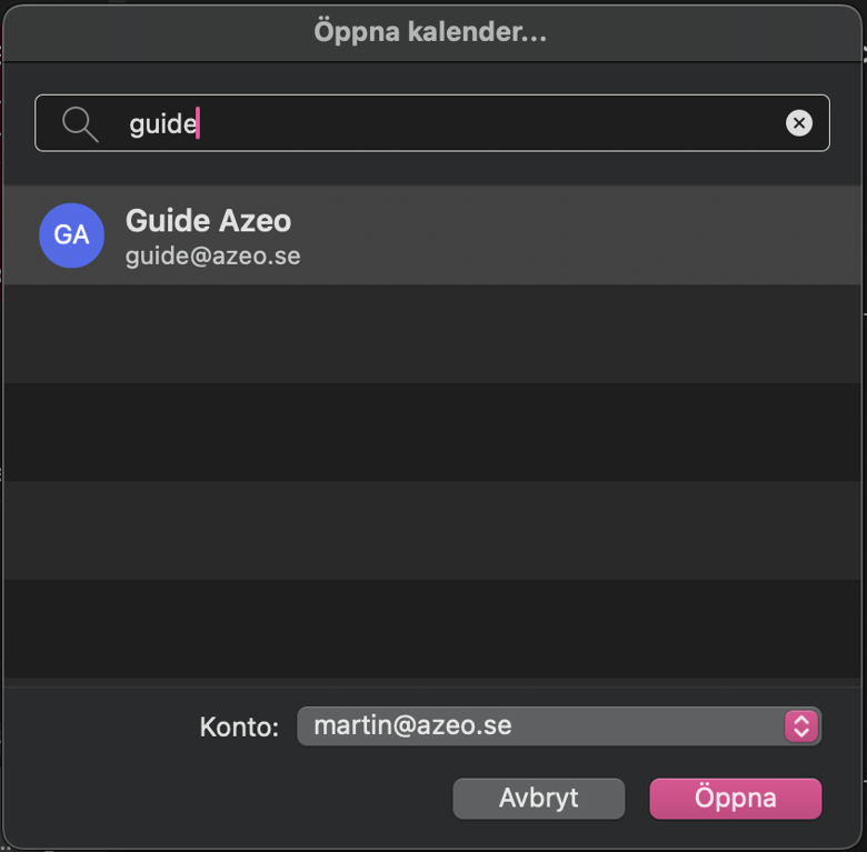 Lägg till kollegors kalendrar i din Outlook